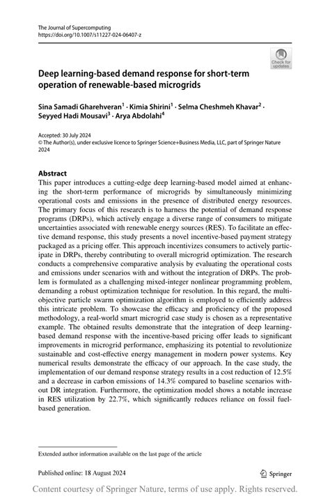 Deep Learning Based Demand Response For Short Term Operation Of Renewable Based Microgrids