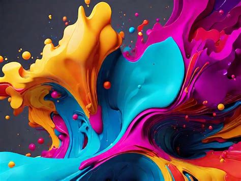 Premium Ai Image Photo Abstract Colorful Splash 3d Background Generative Ai Background