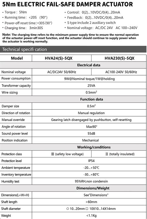 Hvac System 5nm Modulating Control Acdc24v Ce Certified 2 Year