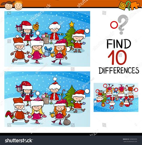 Christmas Spot The Difference Printable