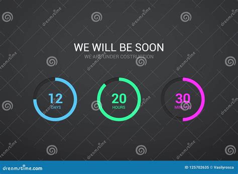 Countdown Timer Design For Website Clock Timer Design On Dark