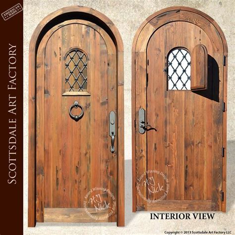 Medieval Speakeasy Door Custom Arched Solid Wood Entrance 4135at