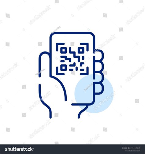 Hand Holding Smartphone Scanning Qr Code Stock Vector Royalty Free