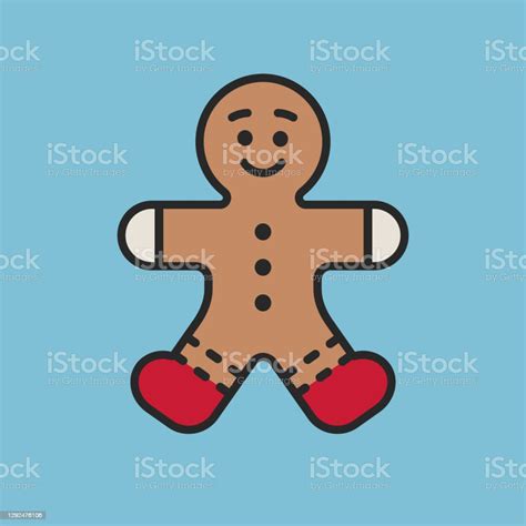 Gingerbread Man Vector Illustration Icon Stock Illustration Download