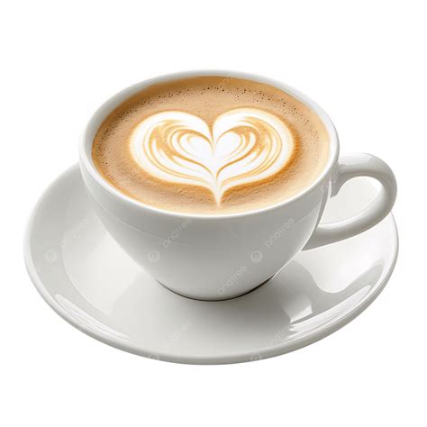 흰색 배경에 심장 폼 아트와 갓 양조 된 라떼 라떼 커피 컵 하트 아트 Png 일러스트 및 이미지 에 대한 무료 다운로드 Pngtree