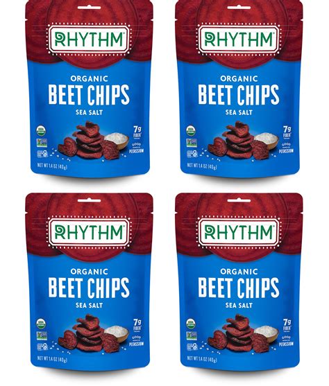 Rhythm Superfoods Organic Salted Beet Chips 14 Oz Pack Of 4