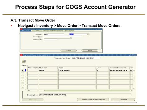 COGS Account Generator Workflow Customization PPT