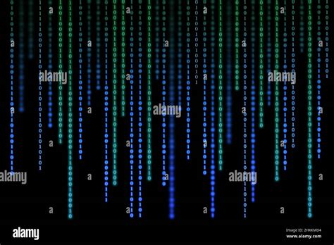 Blue Matrix Background Of Binary Numbers Matrix Of Computer Data