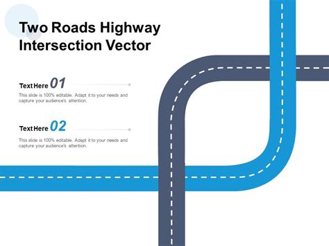 Two Roads Highway Intersection Vector Ppt Powerpoint Presentation Icon Ideas