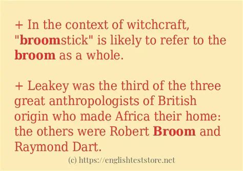 In Sentence Use Of Broom Englishteststore Blog