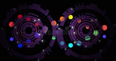 animation of scope scanning over colourful dna strand stock footage