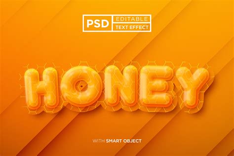 Realistic Honey Editable Text Effect Masterbundles