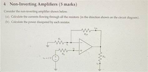 Solved 4 Non Inverting Amplifiers 5 Marks Consider The