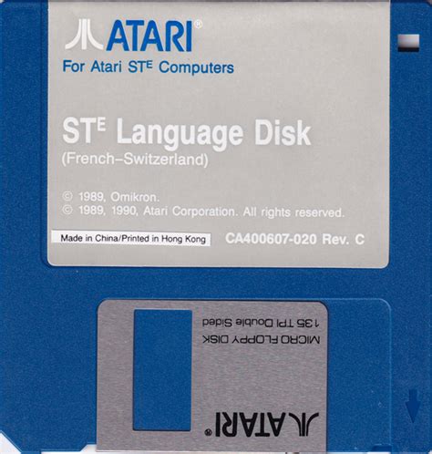 Atari St Atari Ste Language Disk French Switzerland Scans Dump Download Screenshots