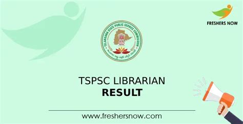 TSPSC Librarian Result Cut Off Marks Merit List
