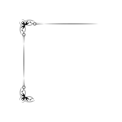 Premium Vector Hand Draw Corner Shapes Flower Decoration Vector Design Doodle Sketch Style For