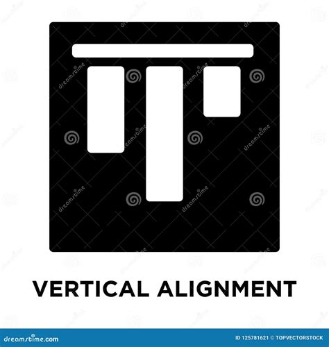 Vertical Alignment Icon Vector Isolated On White Background Log Stock Vector Illustration Of