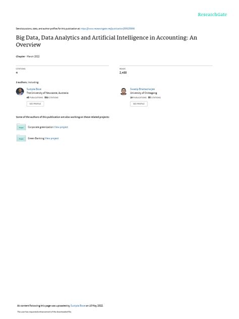 Big Data Data Analytics And Artificial Intelligence In Accounting An Pdf Analytics Big Data