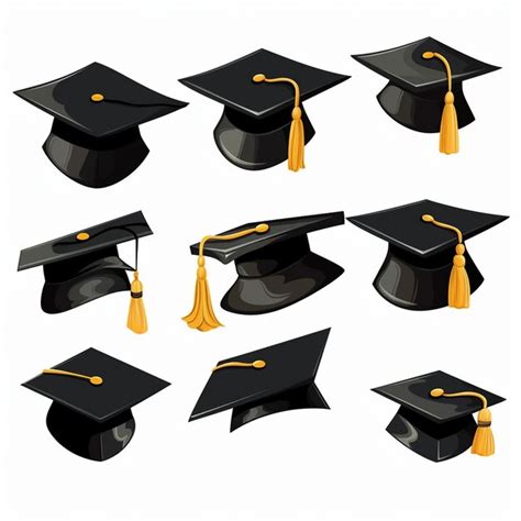 Black Icon Vector Of Graduate Student Cap Premium Ai Generated Vector