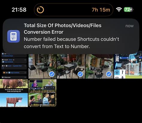 Shortcut Fails To Calculate File Size For Transferred Iphone Xs Max Photos Zero Kb Error R