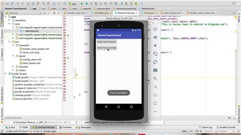 Custom Toast Trong Android Youtube