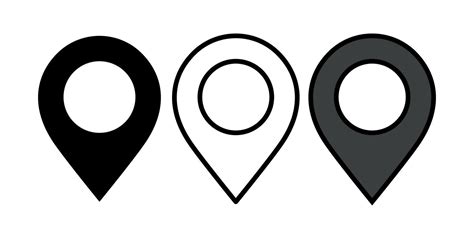 Map Location Icons Set Of Pointers Symbols 54334217 Vector Art At
