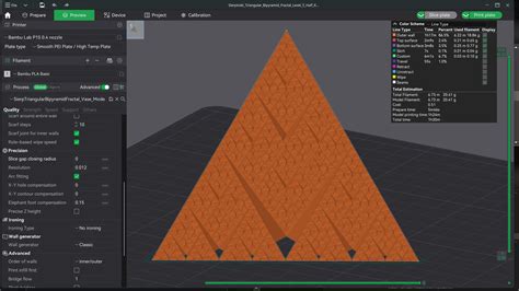 🎚️ Sierpiński Triangular Bipyramid Fractal Level 5 Vase Mode ・free Stl File For 3d Printing・cults