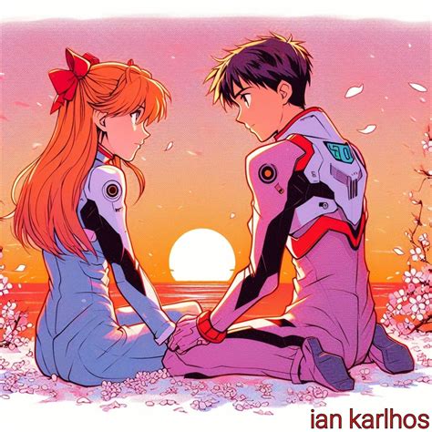 Asuka Y Shinji Evangelion Personajes Personajes Evangelio