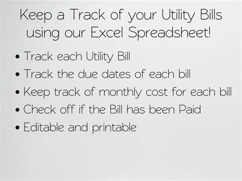 Utility Bill Tracker Excel Spreadsheet Utilities Tracker Google Sheets Utilities Provider