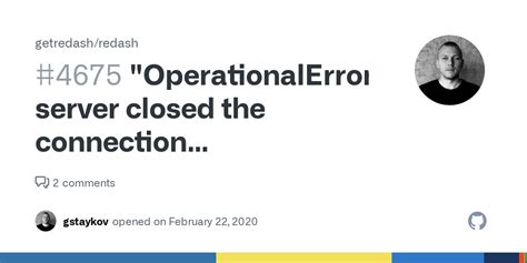 Operationalerror Server Closed The Connection Unexpectedly On Sql