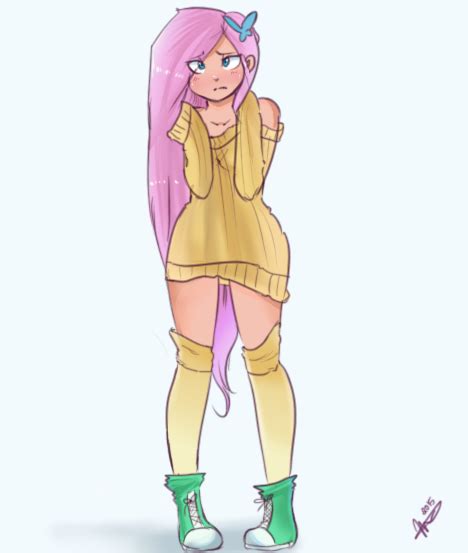 Fluttershy Human By Mrscurlystyles On Deviantart