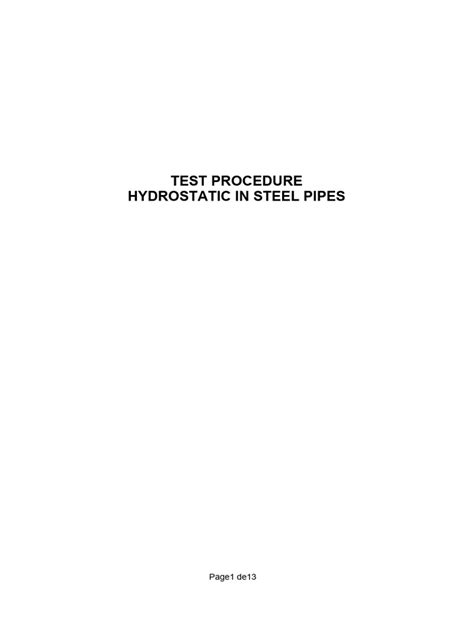 Hydrostatic Test On Steel Pipes Pdf Pipe Fluid Conveyance Leak