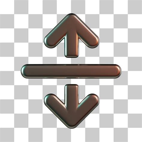 Premium Psd Scroll Up And Down Arrow 3d Icon