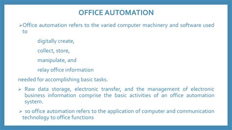 Office Automation System Oas Pptx