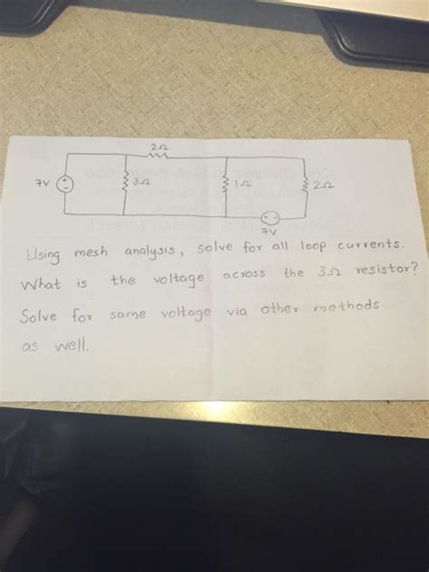 Solved Using Mesh Analysis Solve For All Loop Currents