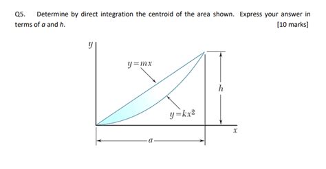 Solved Q5 Determine By Direct Integration The Centroid Of