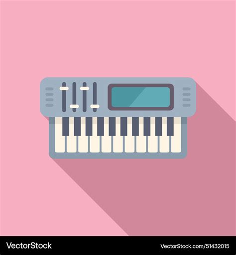 Flat Design Of Synthesizer Keyboard Royalty Free Vector