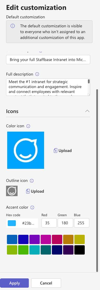 Customizing App Branding In Microsoft Teams Staffbase Support Portal