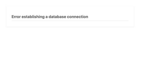 Error Establishing Connection To Database WordPress Solution Ant Pace Blog
