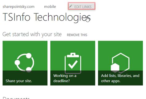 Customize Quick Launch Navigation In Sharepoint Spguides