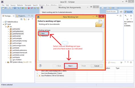 Eclipse Working Sets Splessons