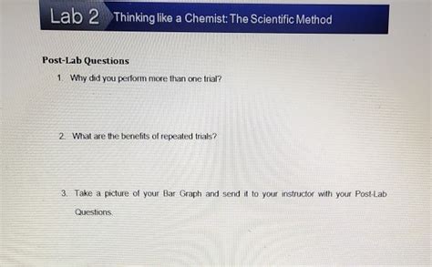 Solved Lab 2 Thinking Like A Chemist The Scientific Method
