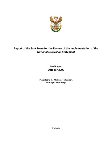 Curriculum Implementation Review Report 2009 Pdf Education Industry Industries