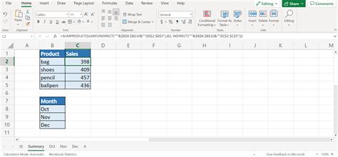 How To Use Sumproduct Across Multiple Sheets In Excel