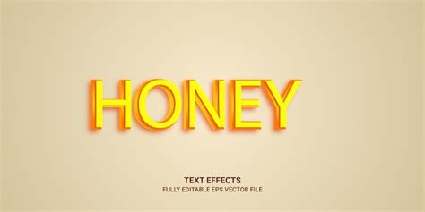 Premium Vector Honey Editable Text Effect