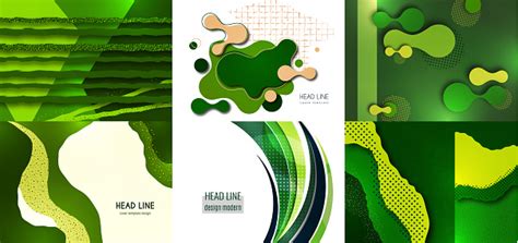 엽서 컬렉션 다채로운 기하학적 배경 디자인 트렌디 한 색상으로 흐르는 모양의 구성 포스터 페이지 전단지 커버용 디자인 벡터 0