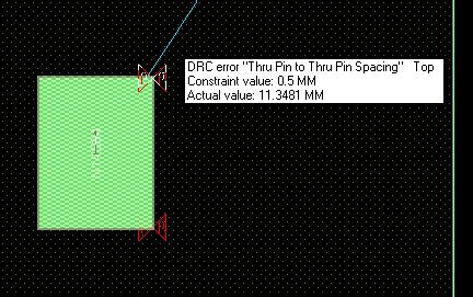 Thru Pin To Thru Pin DRC Error Allegro X PCB Editor PCB Design IC Packaging Allegro X