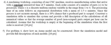 Solved A Machining Workshop Consisting Of One CNC Chegg