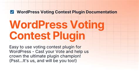 wordpress voting contest plugin wordpress voting contest plugin documentation