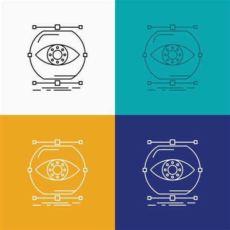 Visualize Conception Monitoring Monitoring Vision Icon Over Various